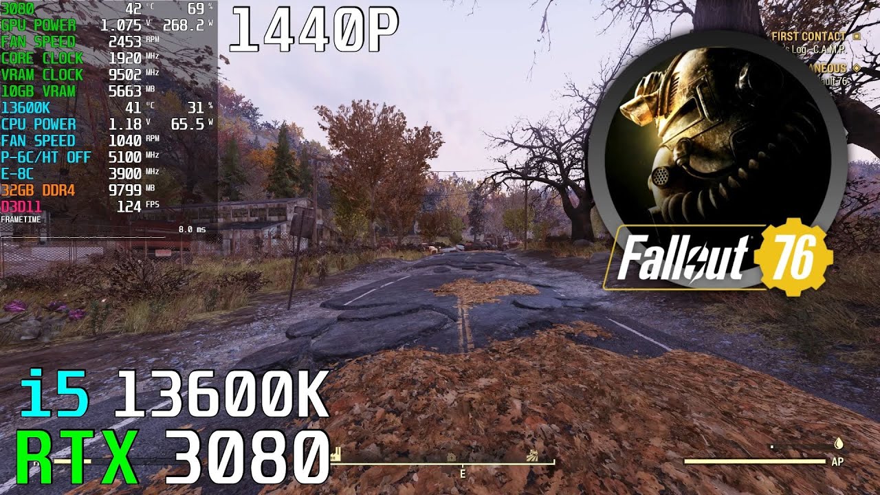 Fallout 76 [High] RTX 3080 + 13600K 1440P - YouTube