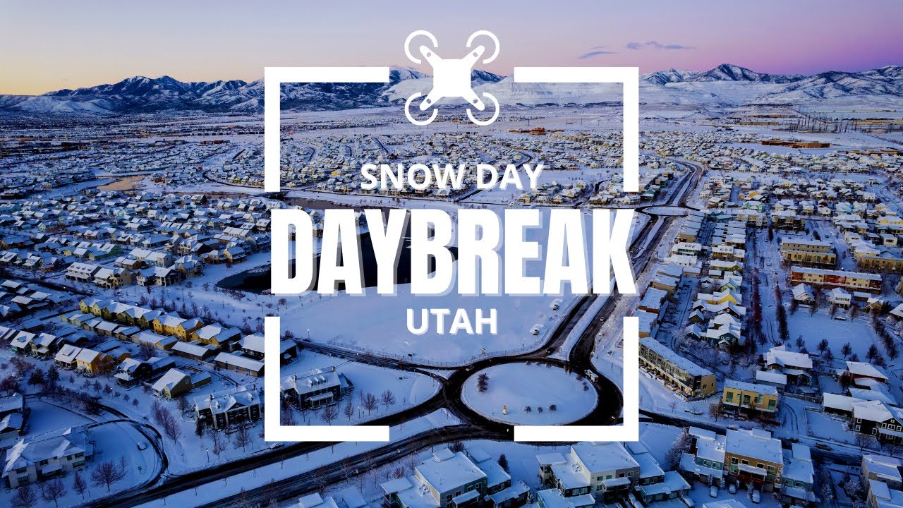 Drone Shots | Snow Day in Daybreak , Utah - YouTube