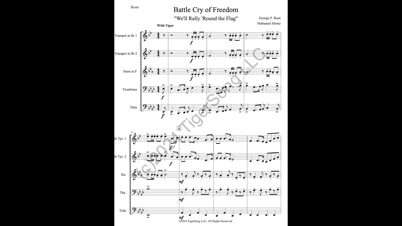 Battle Cry of Freedom (Civil War Union Song) for Brass Quintet - YouTube