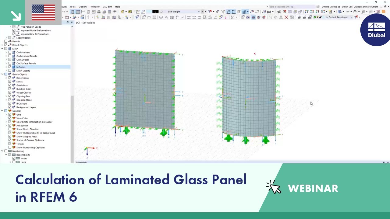 Webinar | Calculation of Laminated Glass Panel in RFEM 6 - YouTube