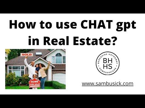 How to use CHAT gpt in Real Estate? - YouTube