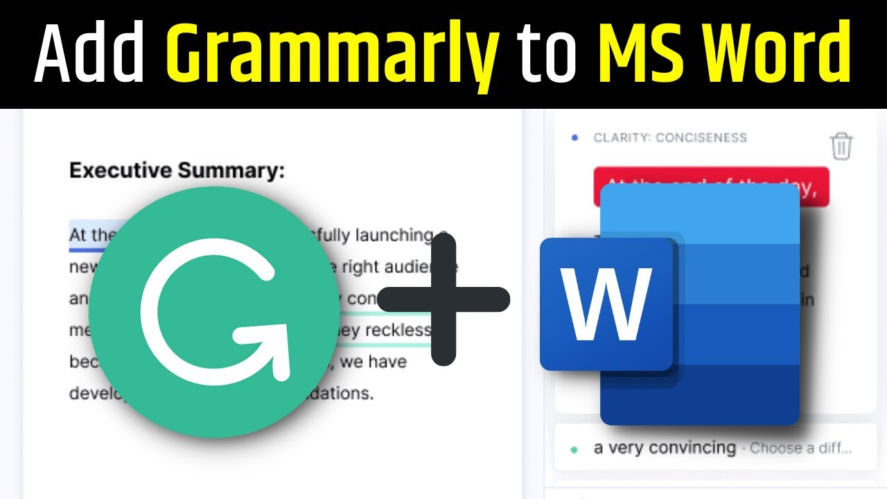 How to Add Grammarly to MS Word for FREE (Latest Version) - YouTube