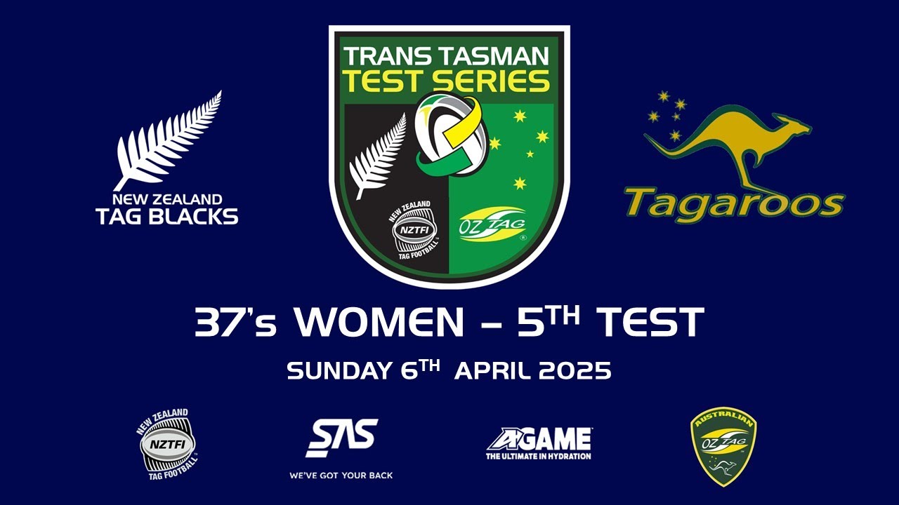 37's WOMEN - 5th Test | Tag Blacks v Tagaroos | 2025 Trans Tasman Test ...