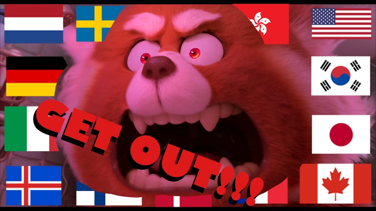 "JUST GET OUT!!!" Multilanguage // Turning Red - YouTube