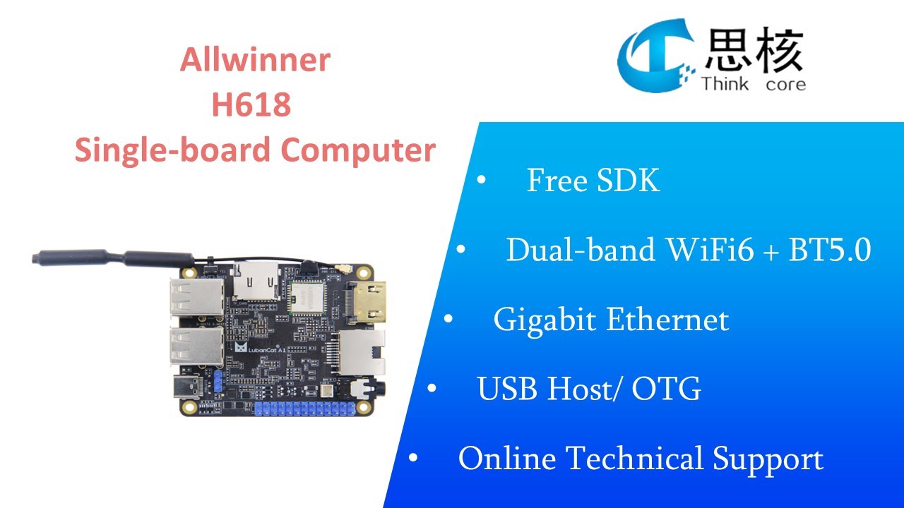 Mini SBC board Allwinner H618 SBC, h618 linux, h618 firmware - YouTube