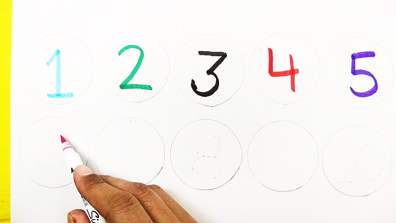 Learn 1 to 10 counting with colors names for kids - Learn counting up ...