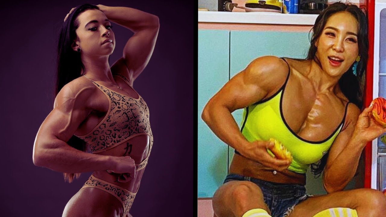 Ripped Muscle Girls show Big Muscles 💪 Fbb & Fitness Girl Flexing defined Muscles Workout ...