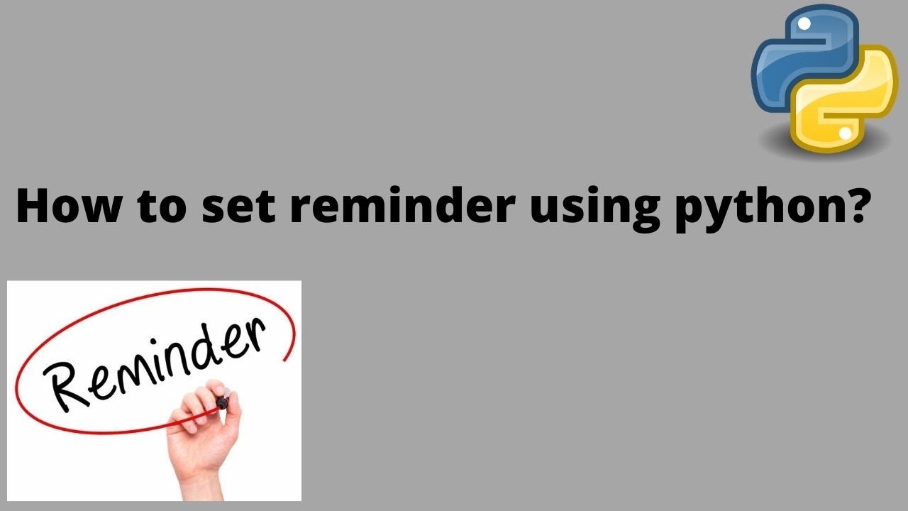 Set Reminder Using Python|| Urdu/Hindi|| Alpha Tech - YouTube