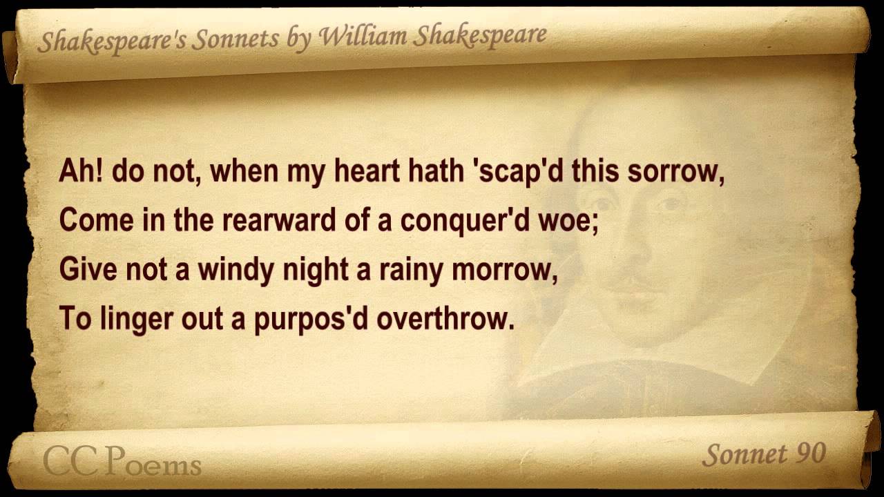 Sonnet 090 by William Shakespeare (Сонет 90 Уильяма Шекспира) - YouTube