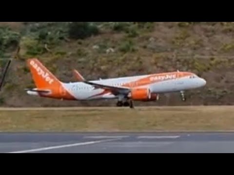 A320 Neo Funchal Easyjet Take of 04/20/2024 filmed from the taxi way ...