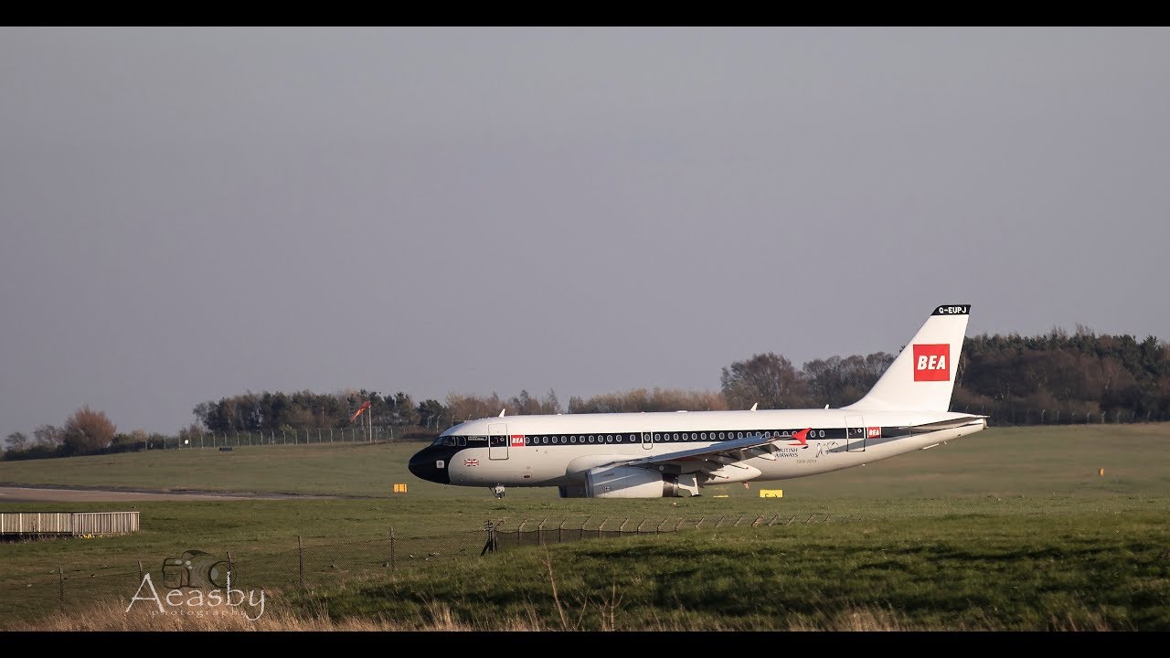 Retro ba G-EUPJ coming into LBA - YouTube