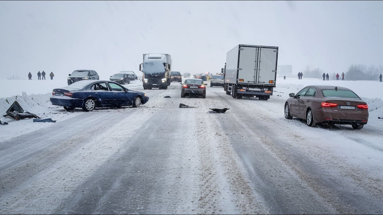 Slippery ice Road Madness: Incredible Driving Challenges Caught on ...