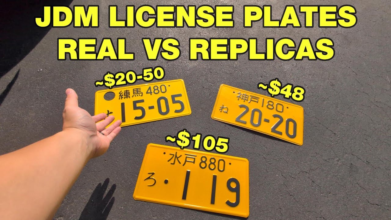 JDM License Plates: The real thing vs 2 different replicas comparison ...