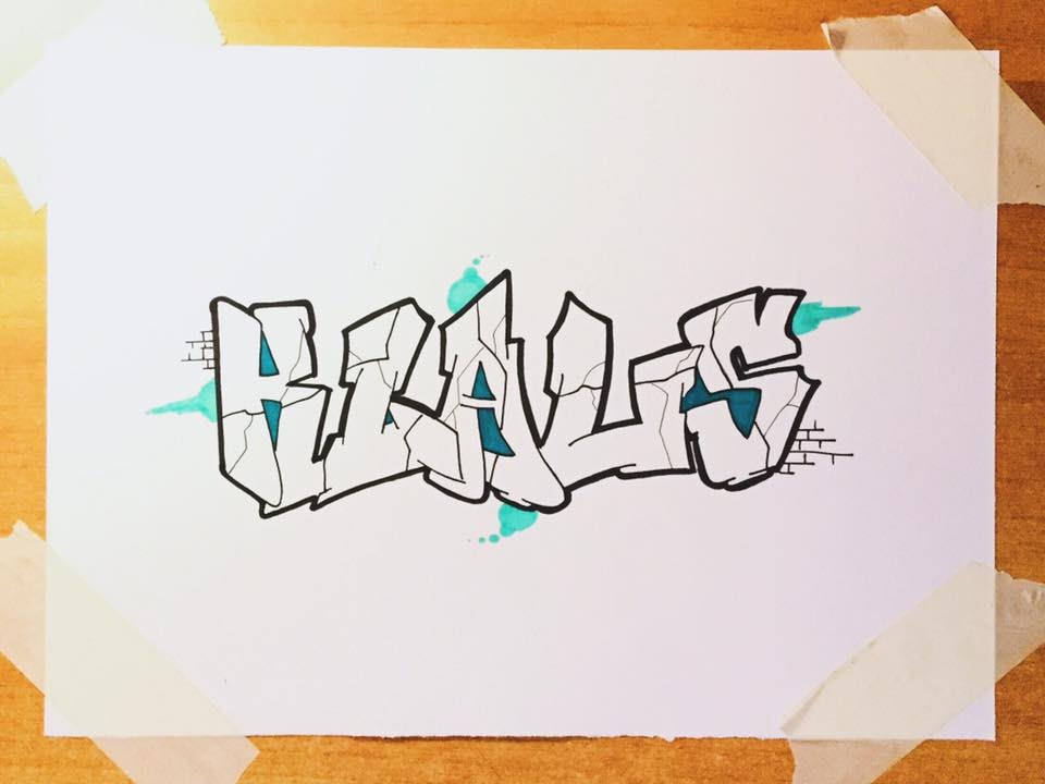 How to Draw KLAUS in Graffiti Letters - YouTube