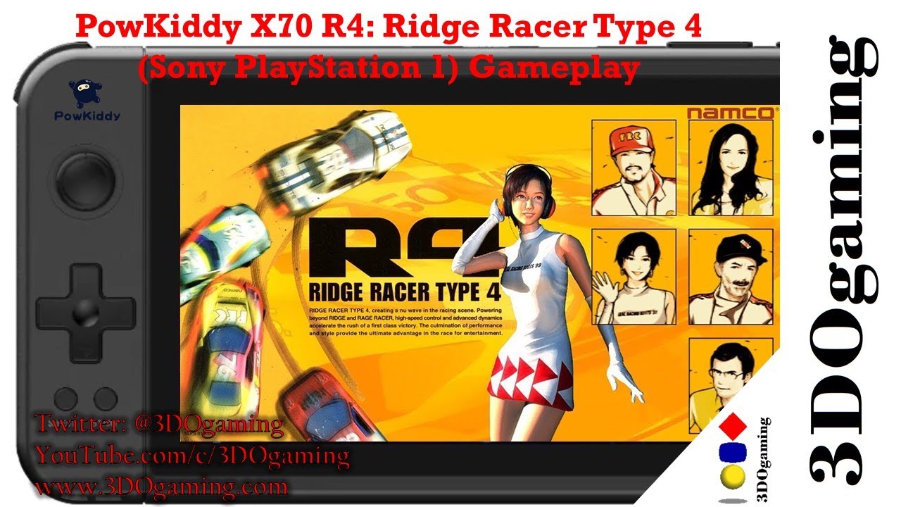 R4: Ridge Racer Type 4 (Sony PlayStation 1) on the PowKiddy X70 - YouTube