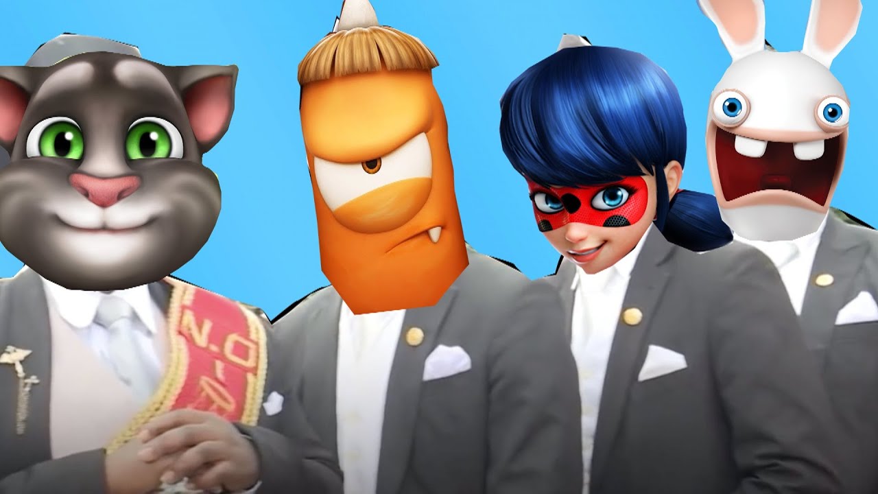 Spookiz & Ladybug & Talking Tom & Rabbids Invasion - Coffin Dance Song ...