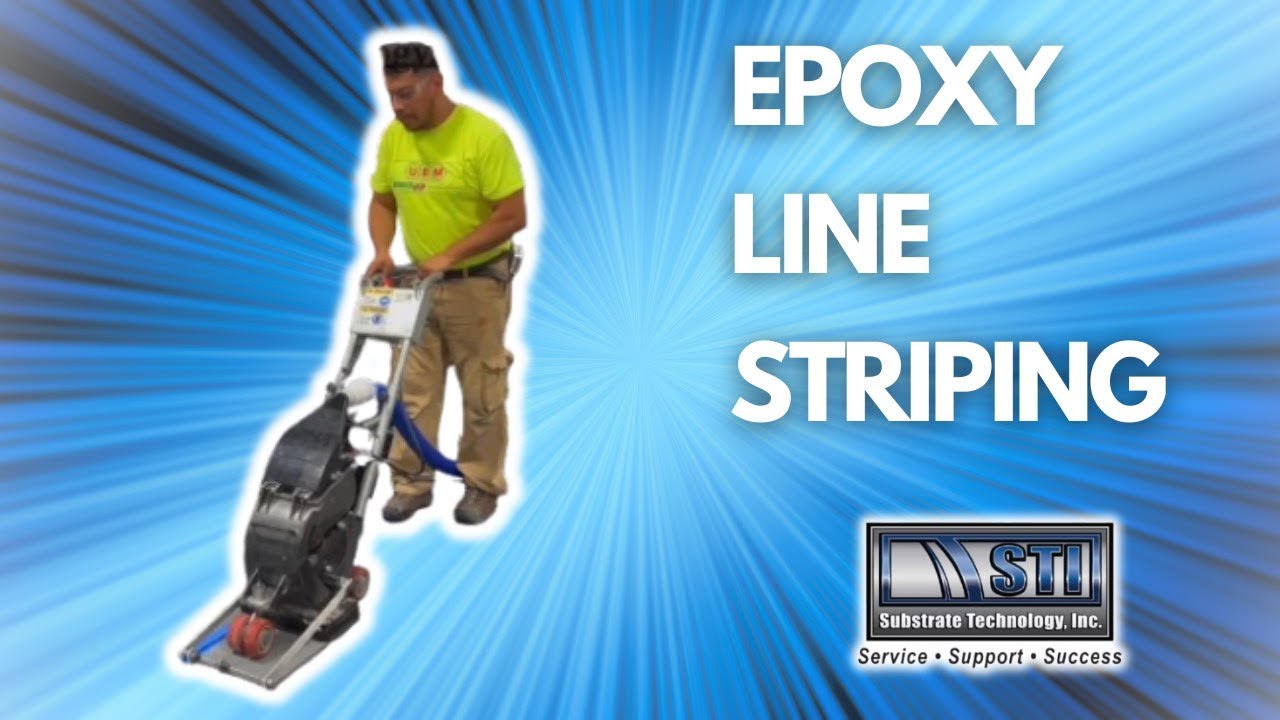 Epoxy Line Striping | Demo with Surface Prep Expert Josh Jones - YouTube