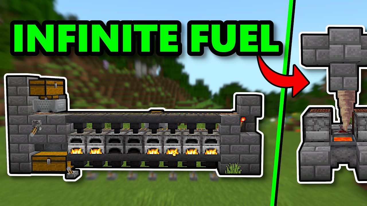 BEST 1.21 AUTO SUPER SMELTER with INFINITE FUEL for MINECRAFT BEDROCK ...