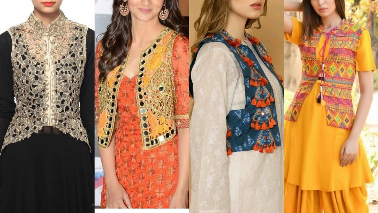 Fancy and Simple Embroidered printed mini koti ki designer look dahkin ...