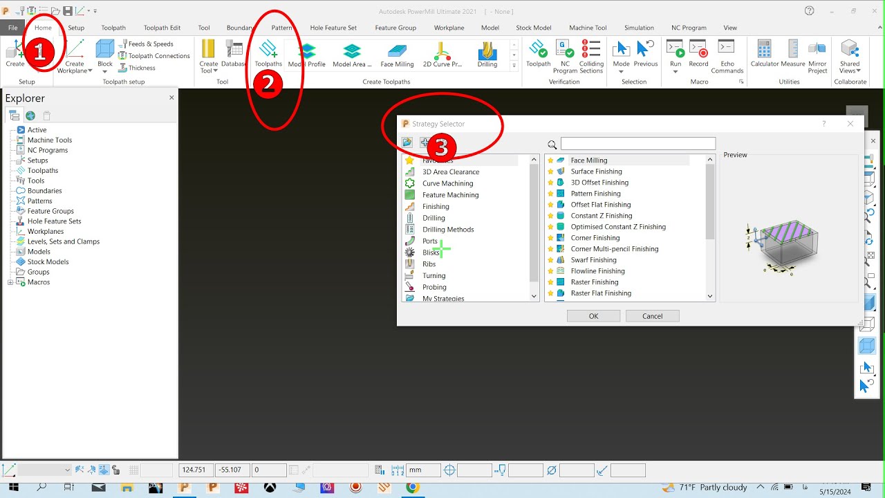 #6 strategy in power mill - YouTube
