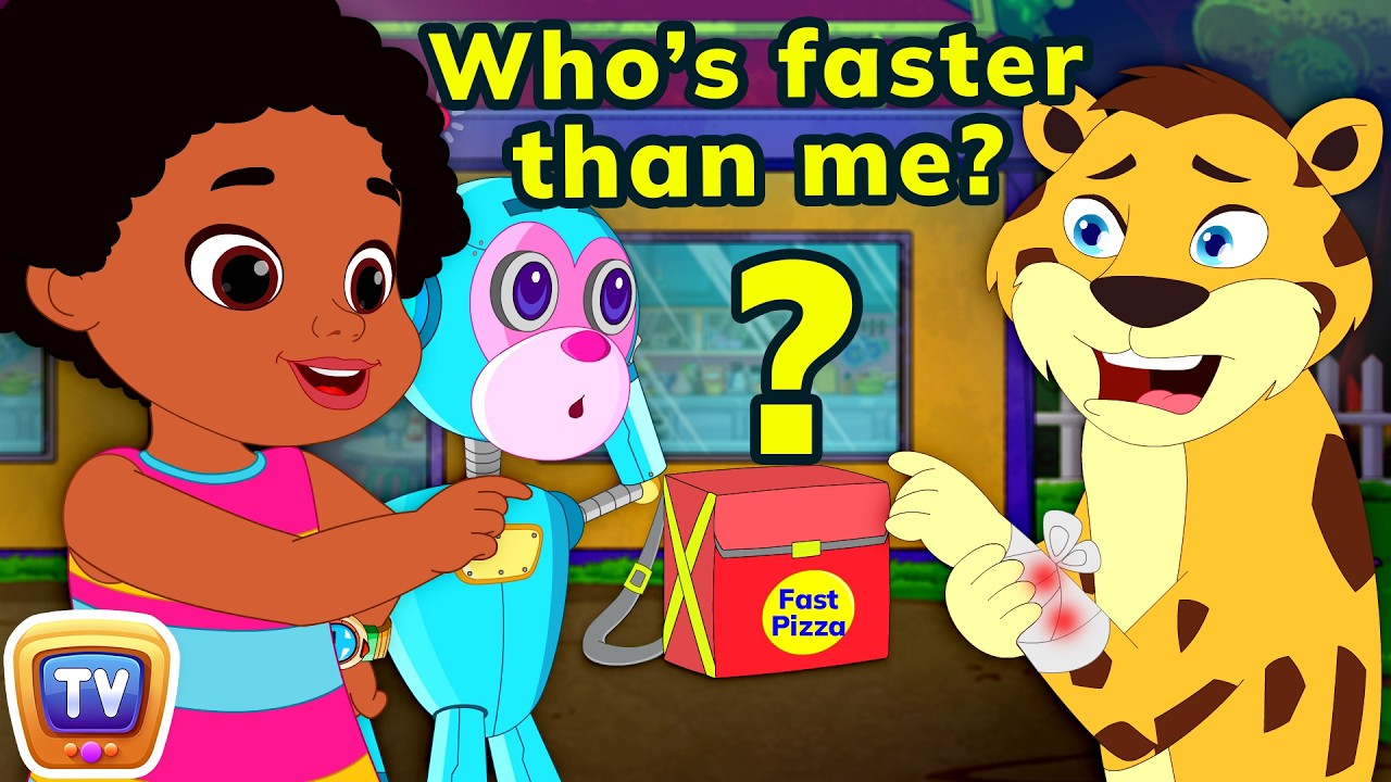 Fact Friends Chiku & Robmon S1E2 - Who's the fastest? - Fun Facts For ...