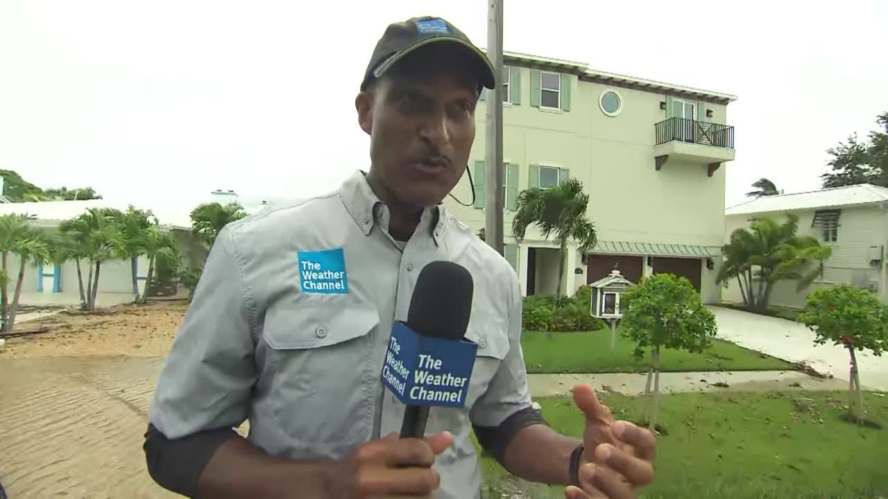 The Weather Channel: Paul Goodloe touring Clearwater, FL flooding with ...