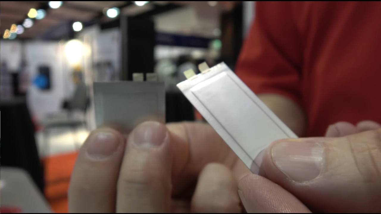 BrightVolt flexible batteries using solid state lithium polymer - YouTube