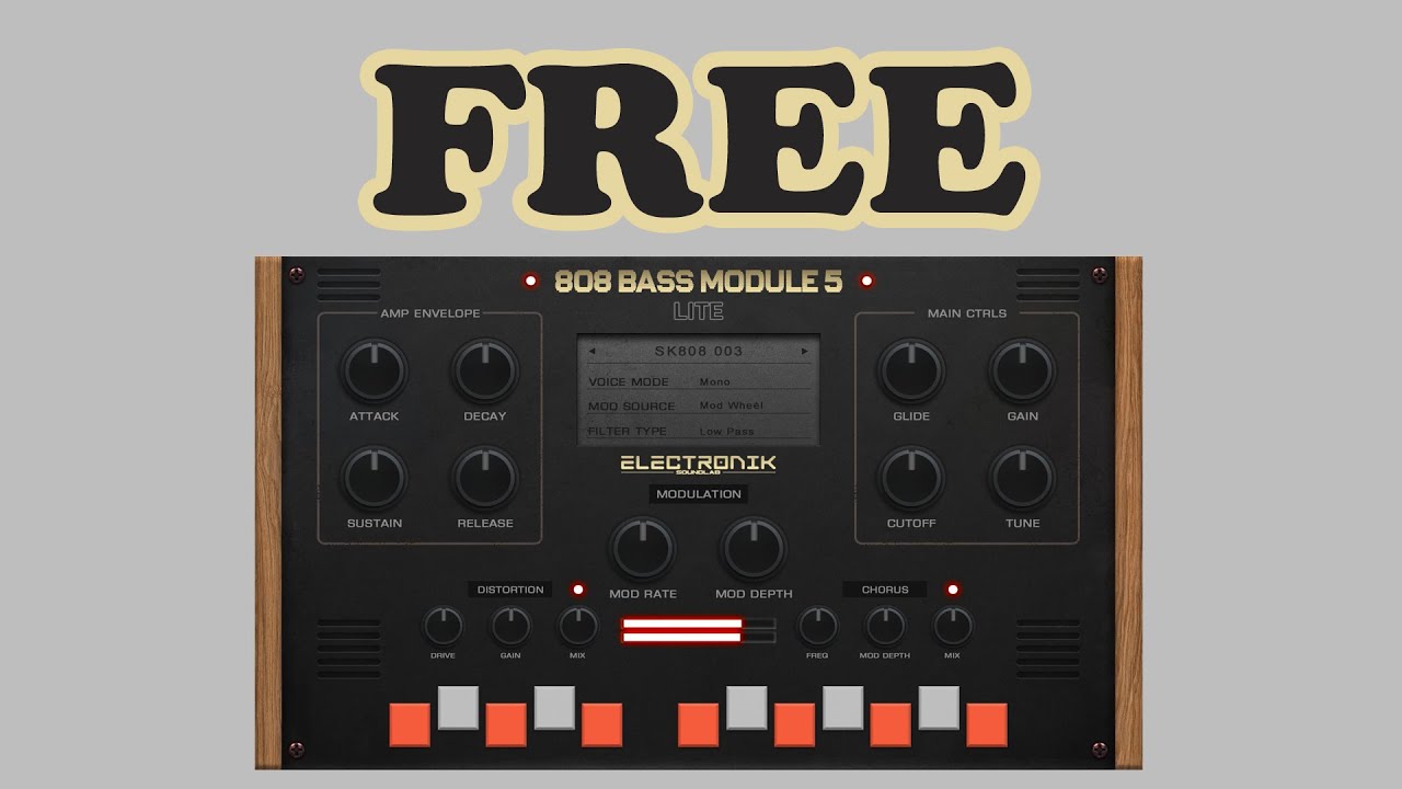 FREE 808 Bass Module 5 Lite by Electronik Sound Lab - YouTube