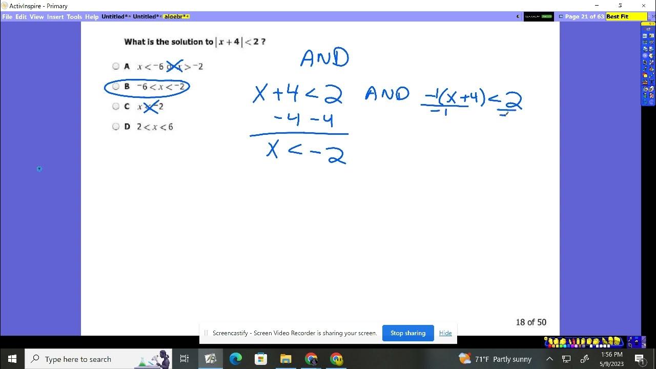 2014 Algebra 2 SOL #18 - YouTube