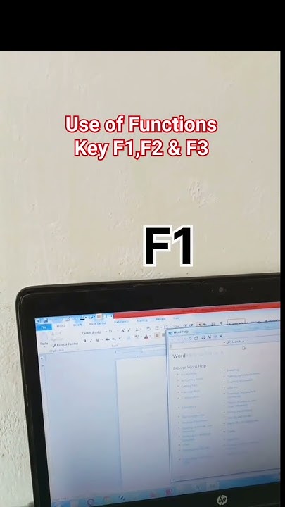 Use of F1,F2&F3 Functions key#trendingvideo #viral #shortvideo # ...