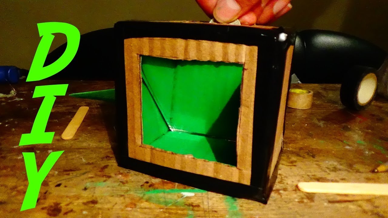 como hacer una alcancia magica con carton - YouTube