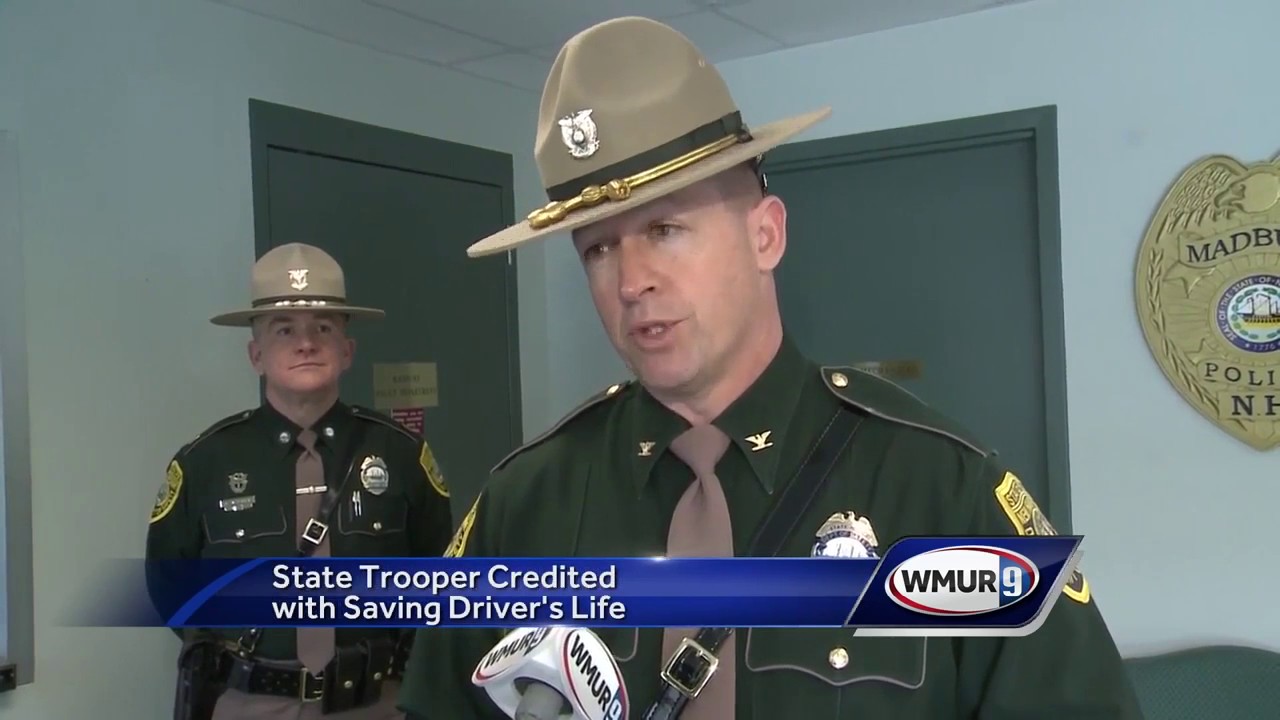 State trooper credited with saving man's life - YouTube