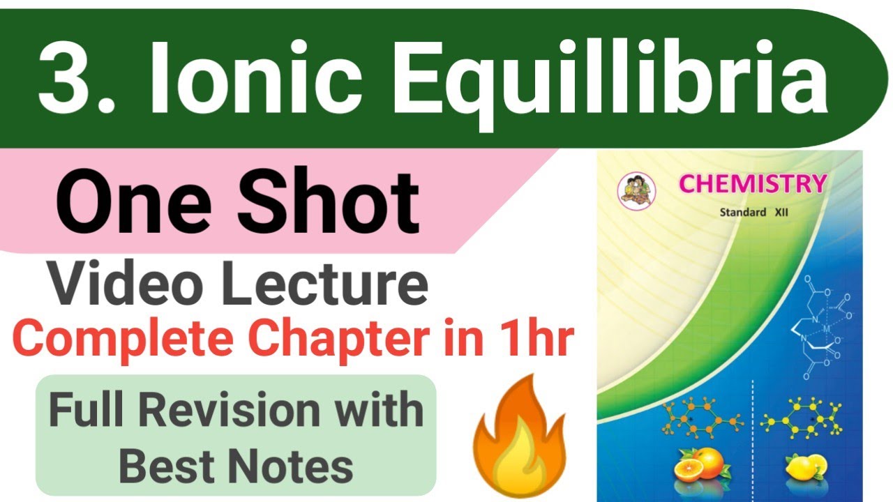One shot || 3 Ionic Equilibria chemistry class 12 MAHARASHTRA BOARD ...