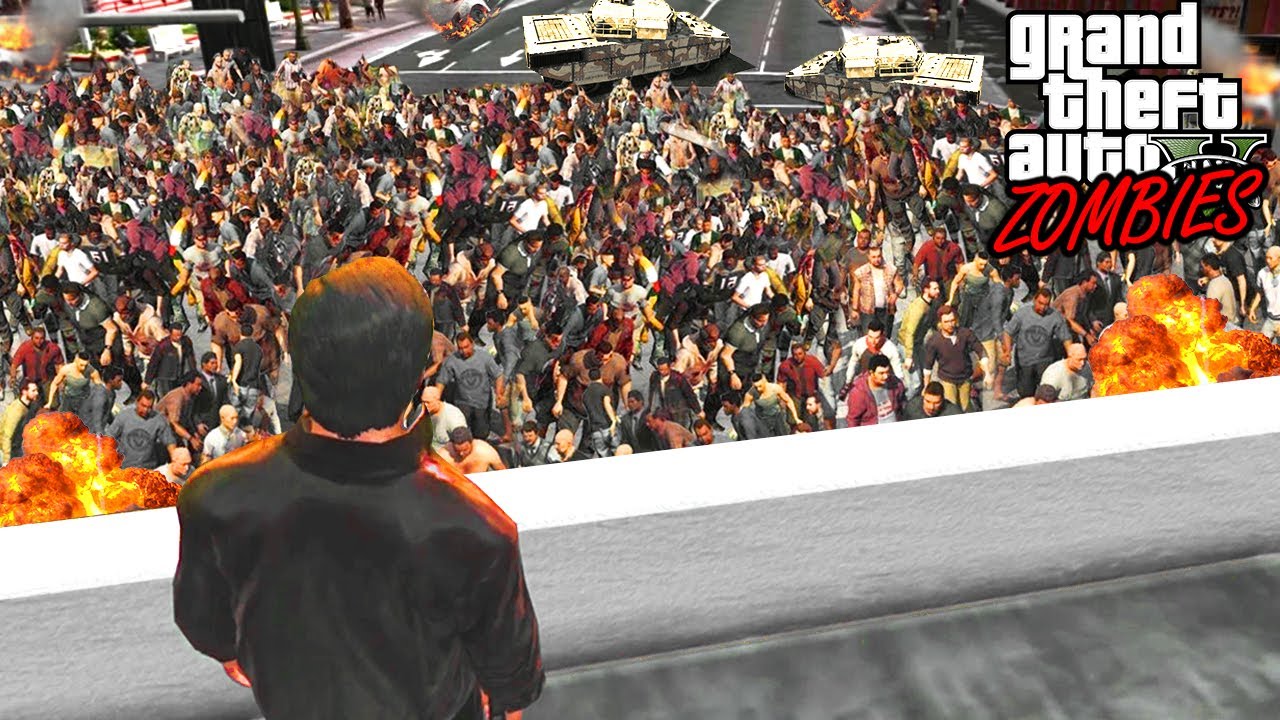GTA 5 - THE BIGGEST ZOMBIE APOCALYPSE EVER! - YouTube
