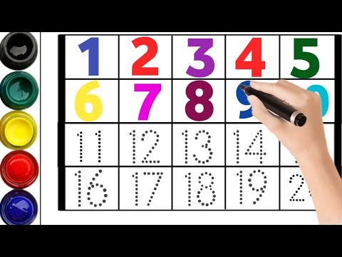 123 Numbers, learn to count, one two three, 1234 worksheet, 1 से 100 तक ...