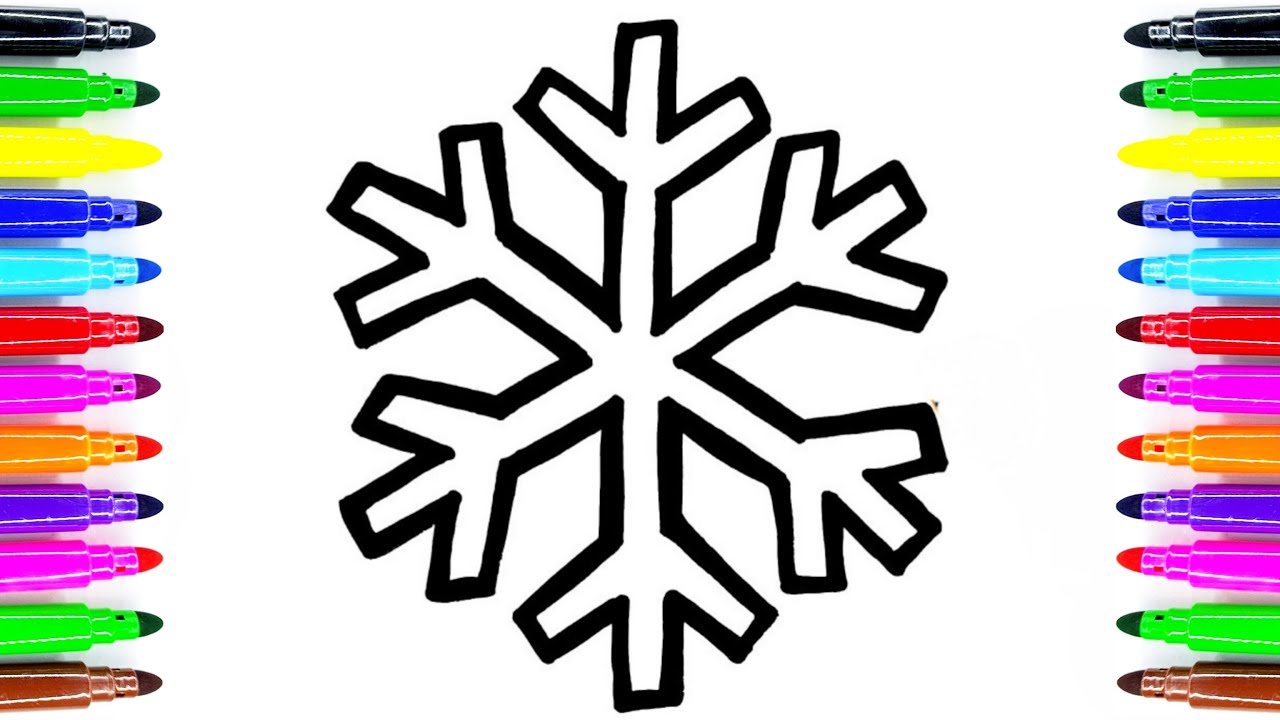 Learning how to draw snow for children🖌️Teaching painting and coloring🎨 ...