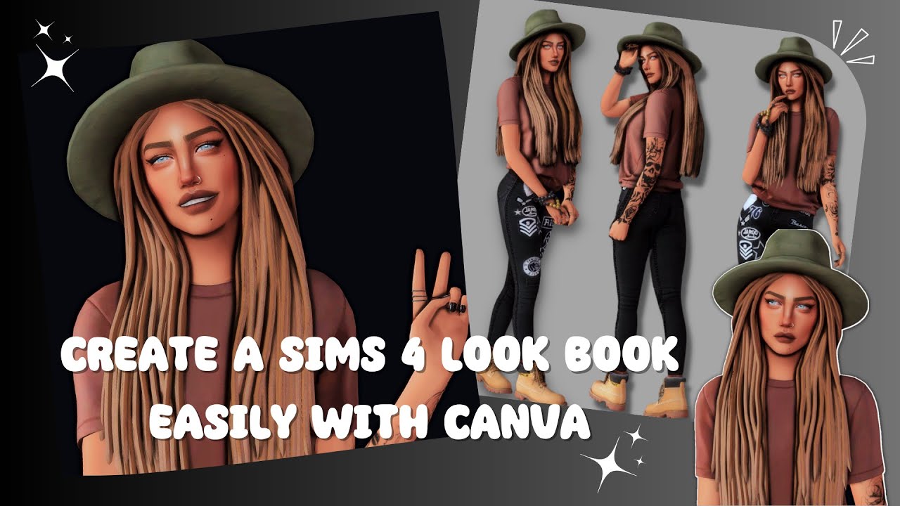 HOW TO MAKE A SIMS 4 LOOK BOOK EASILY IN CANVA! - YouTube