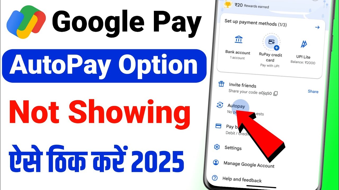 Google pay auto pay option not showing | Google Pay Auto Pay Cancel ...