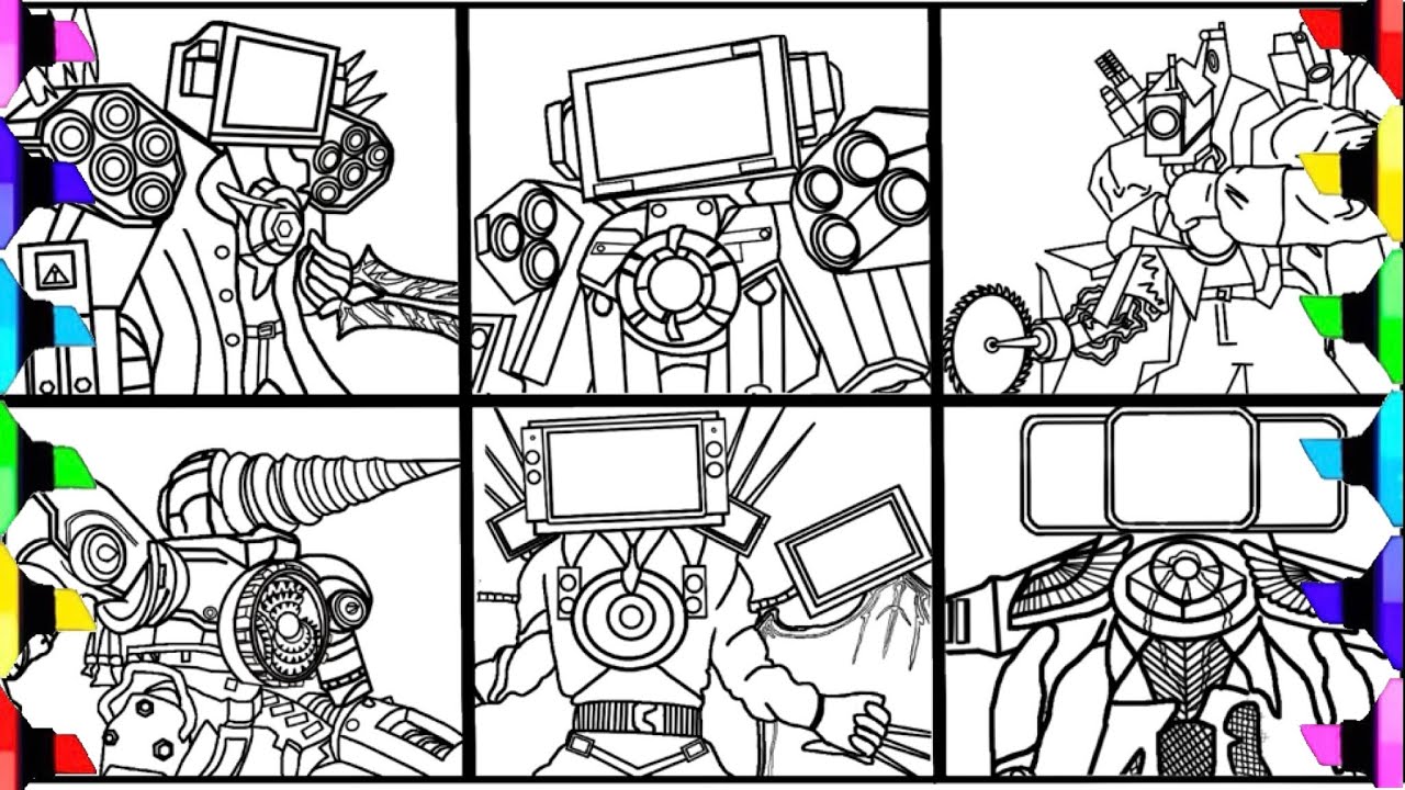 SKIBIDI TOILET - New big coloring pages/ How to color Alll Skibidi ...