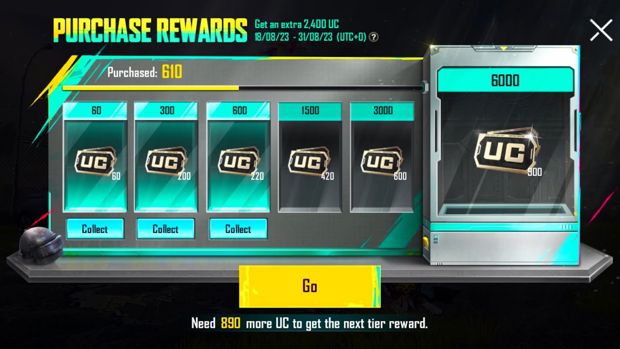 Collecting Free UC From New Purchase Rewards Event In PUBG Mobile - YouTube