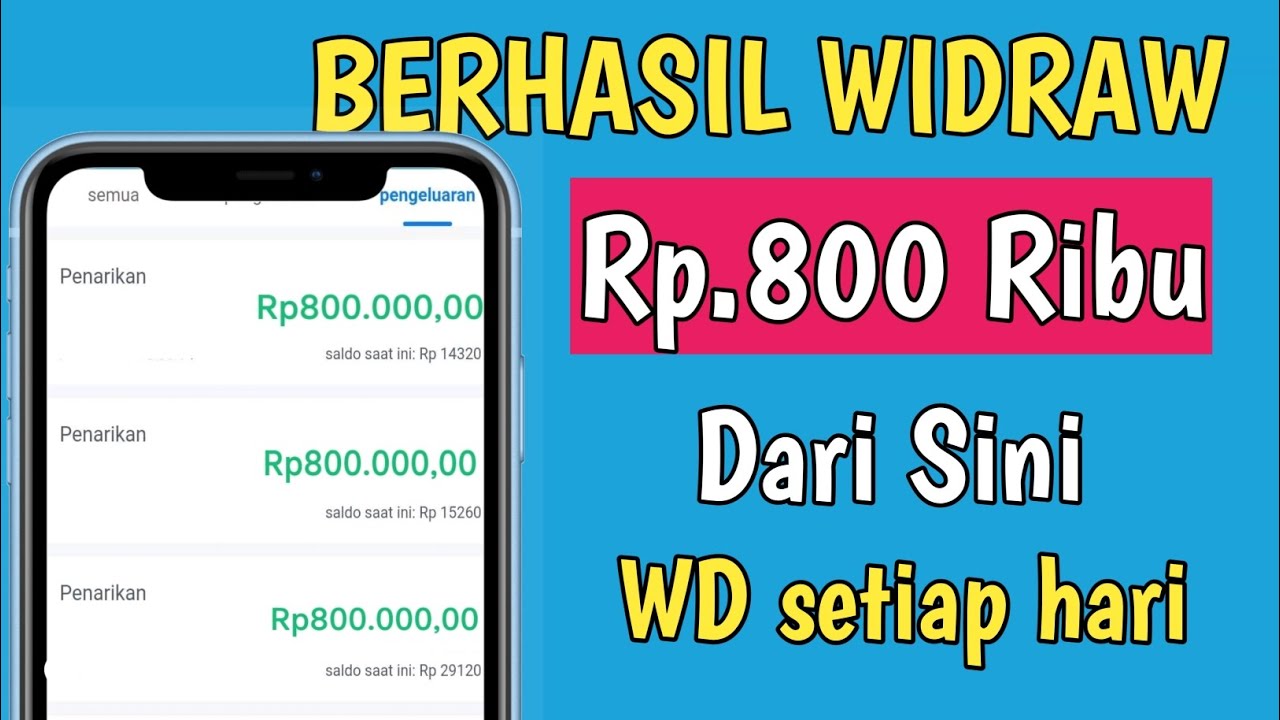 Berhasil widraw 800 ribu dijamin setiap hari - website penghasil uang ...