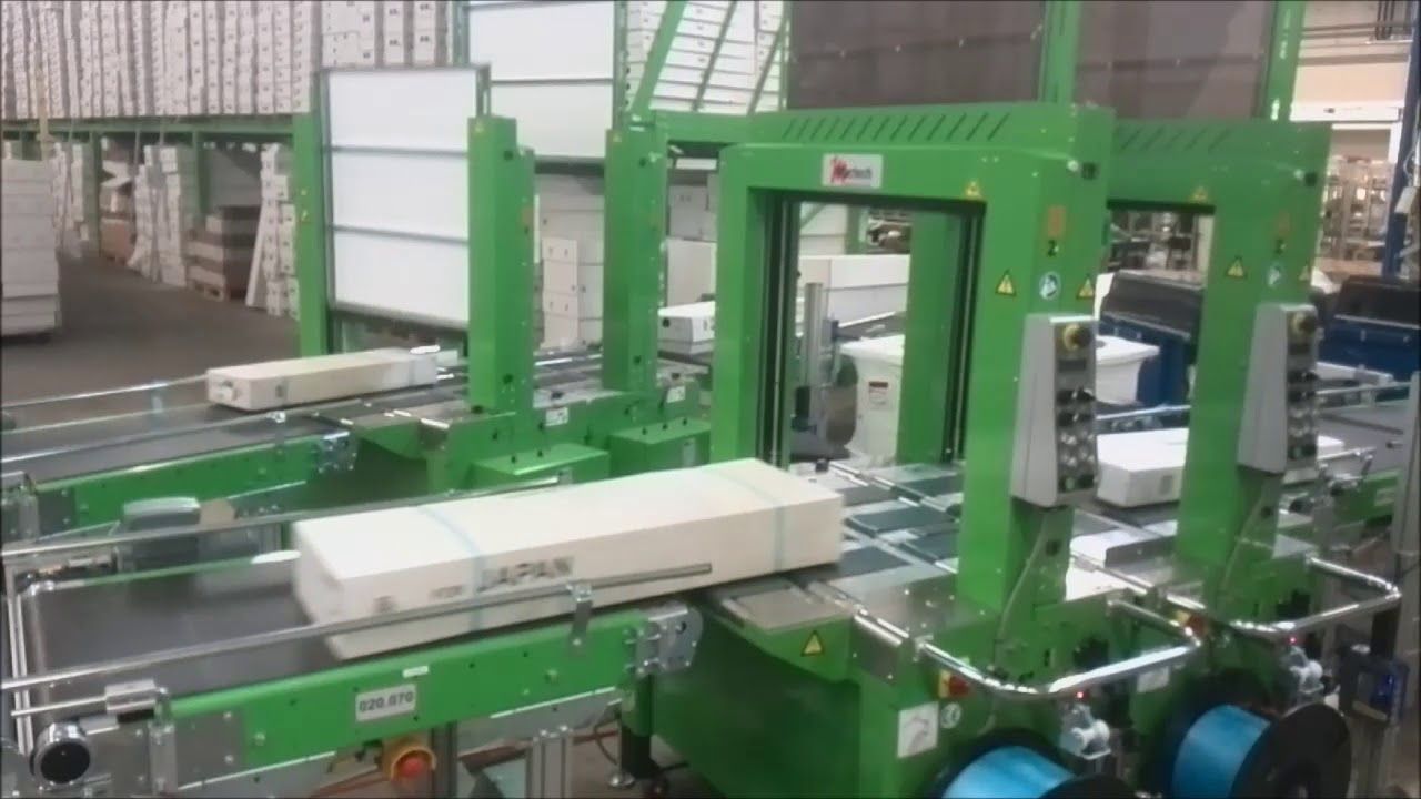 Mactech TP-702 BP volautomatische omsnoeringsmachine - YouTube