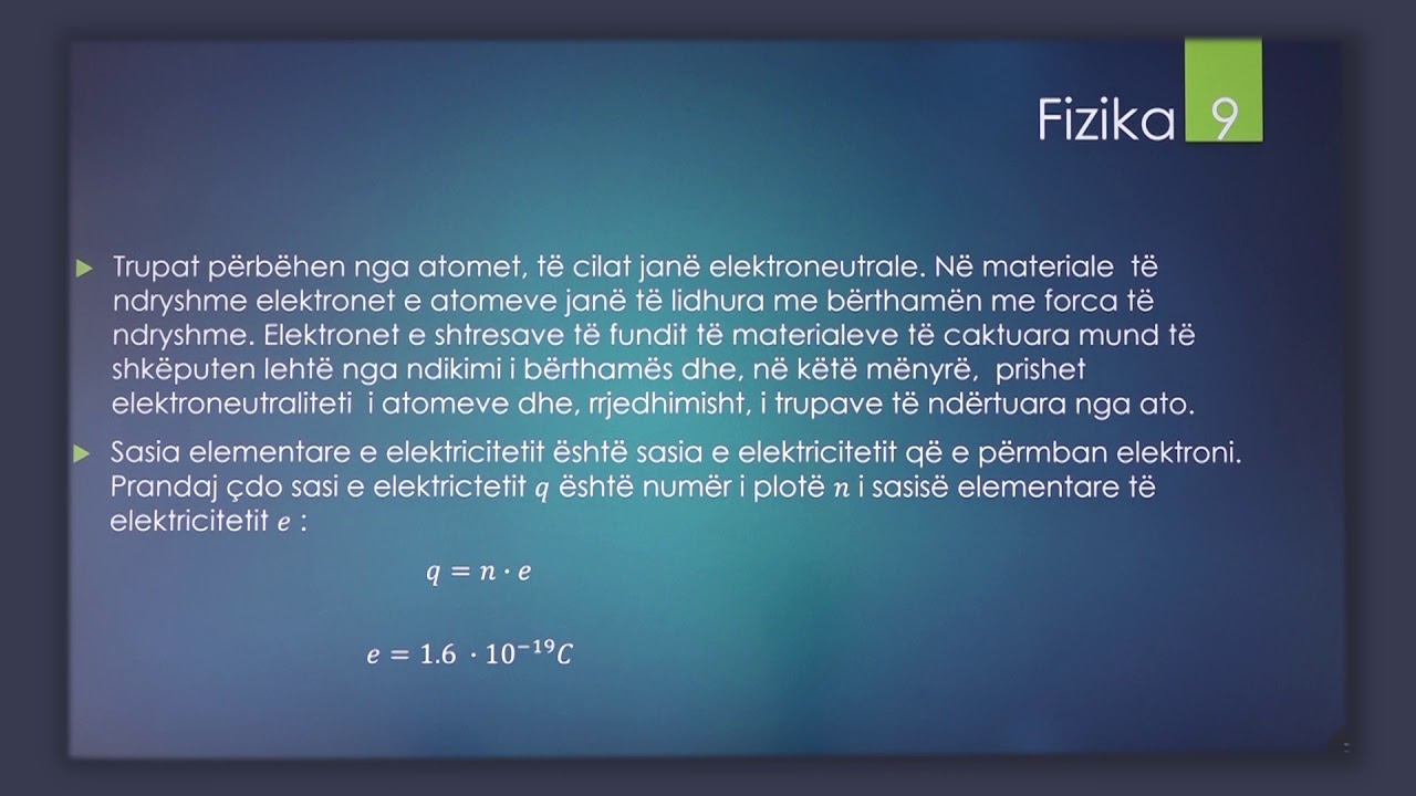 9 09 008 - Java e katërt - Fizikë - Ngarkesat elektrike dhe mënyrat e ...