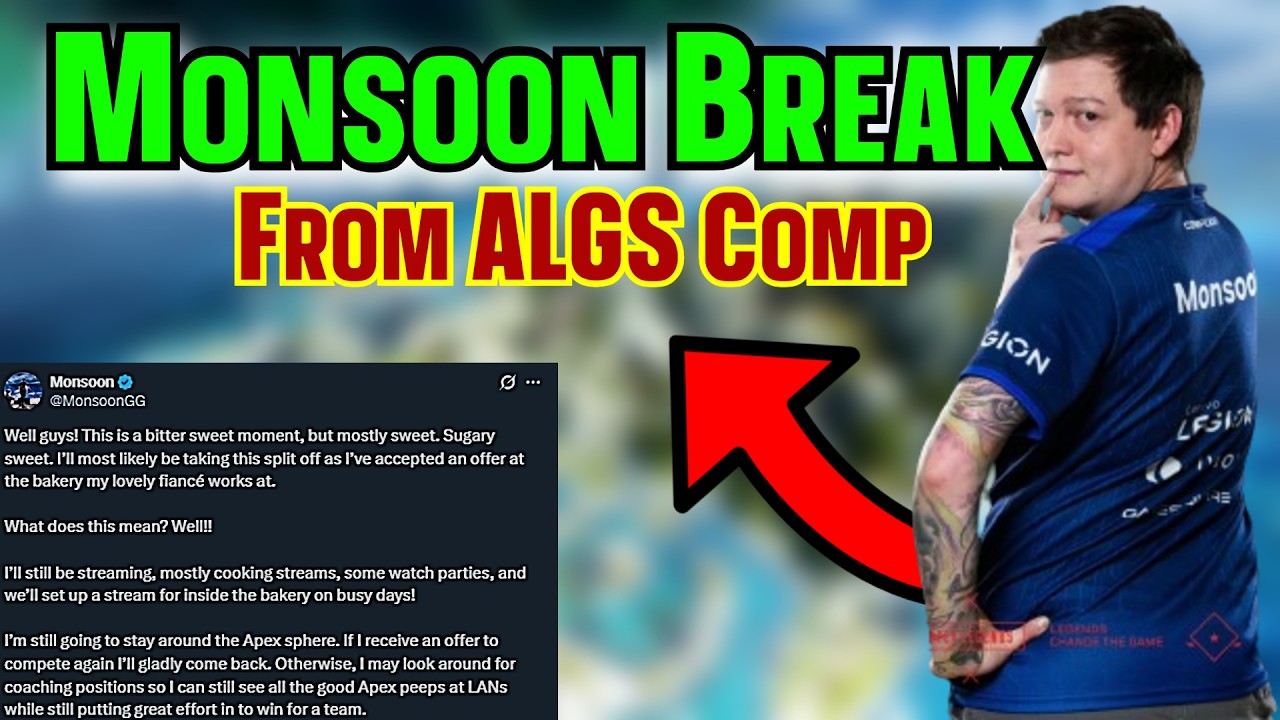 Monsoon explain why he's Taking a Break from ALGS comp | Apex Legends ...