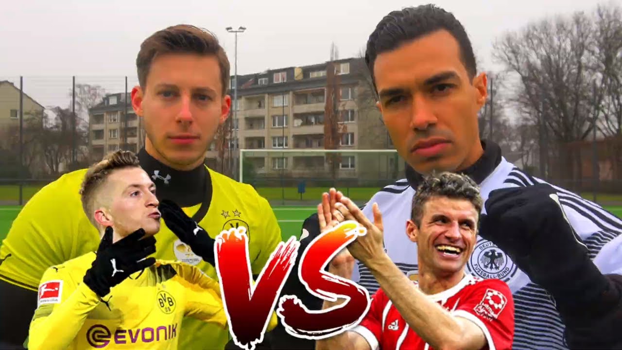 MARCO REUS (BVB) vs THOMAS MÜLLER (FCB) FUßBALL CHALLENGE - YouTube