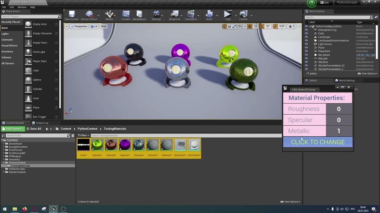 Python script to сhange material properties(roughness, specular, metallic) in 1 button - YouTube