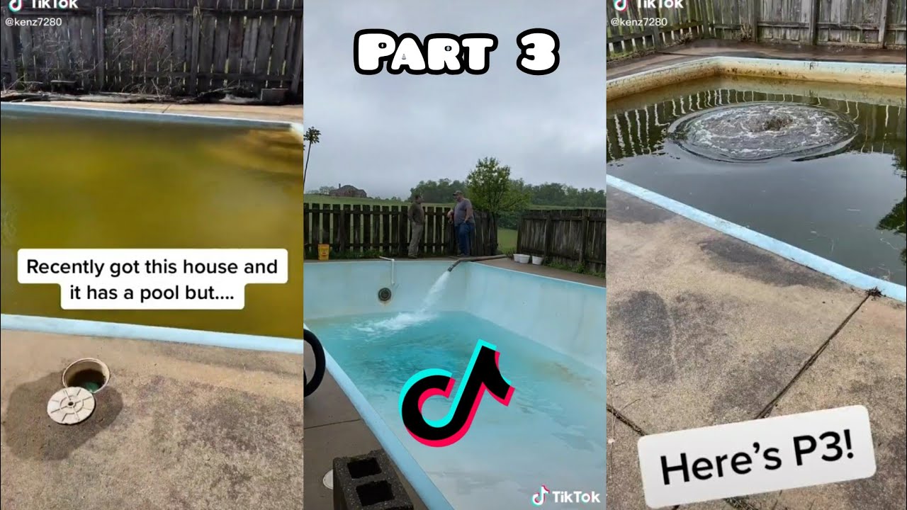 Satisfying Pool Cleaning TikTok Compilation #3 | Vlogs from TikTok ...
