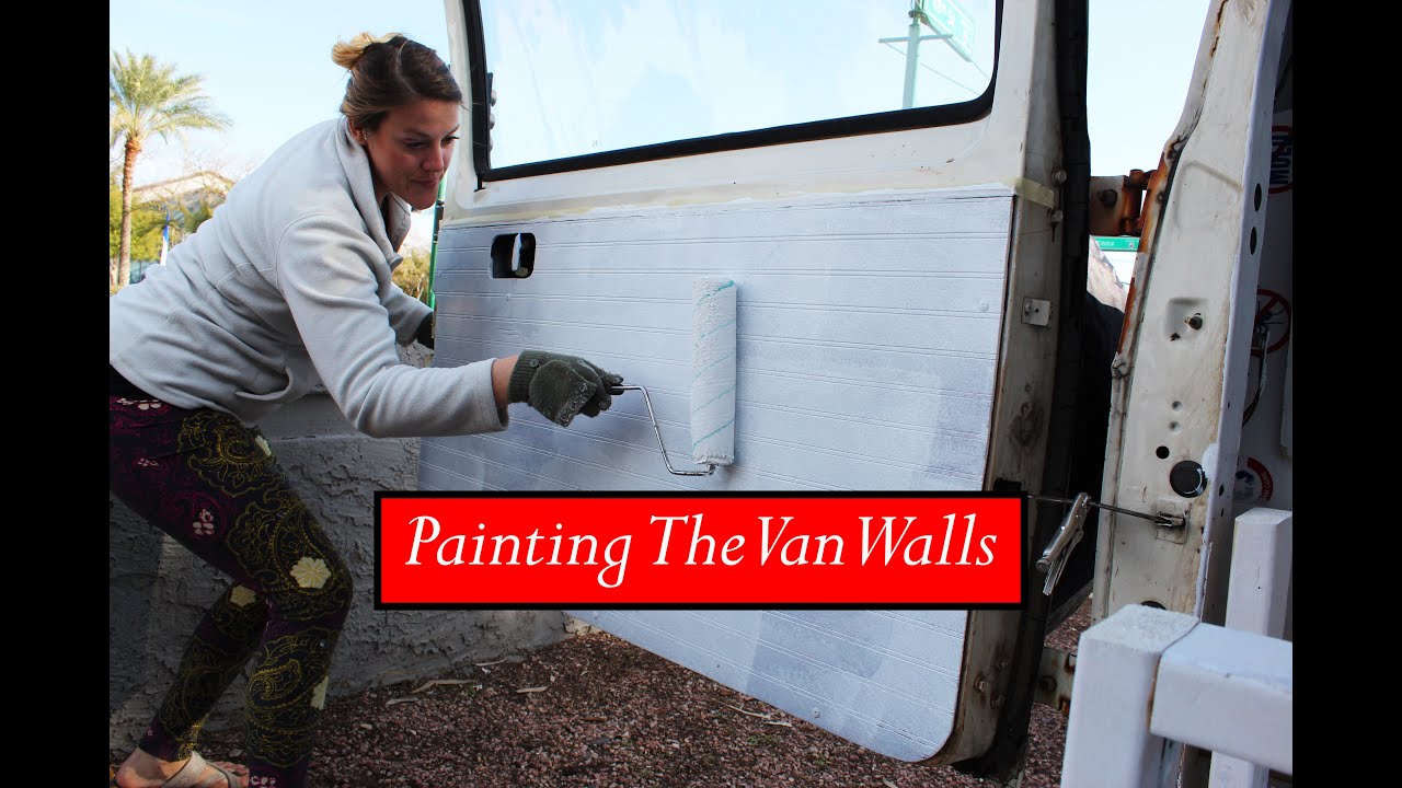 Van Build Ep. #12 | Painting the Van | Van Interior Walls - YouTube
