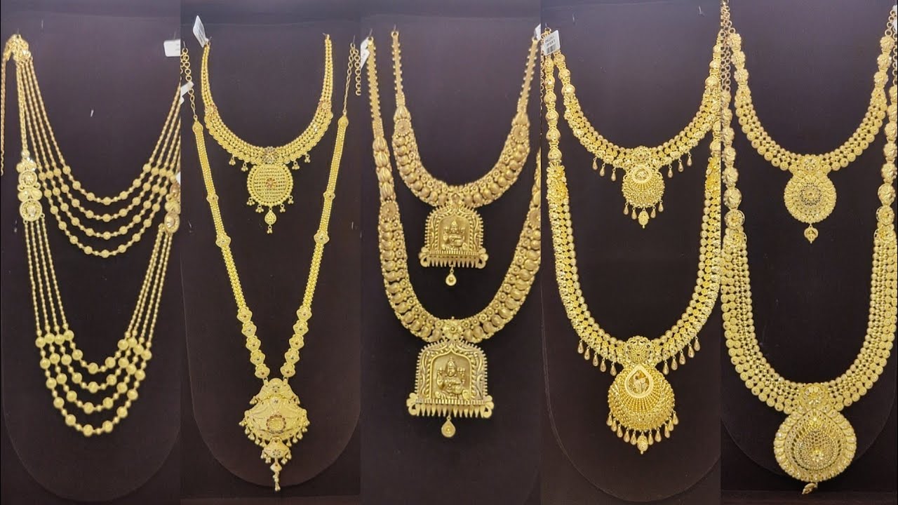 Gold Wedding Sets Reversible Necklace Haram Set, Rani Haram Set ...