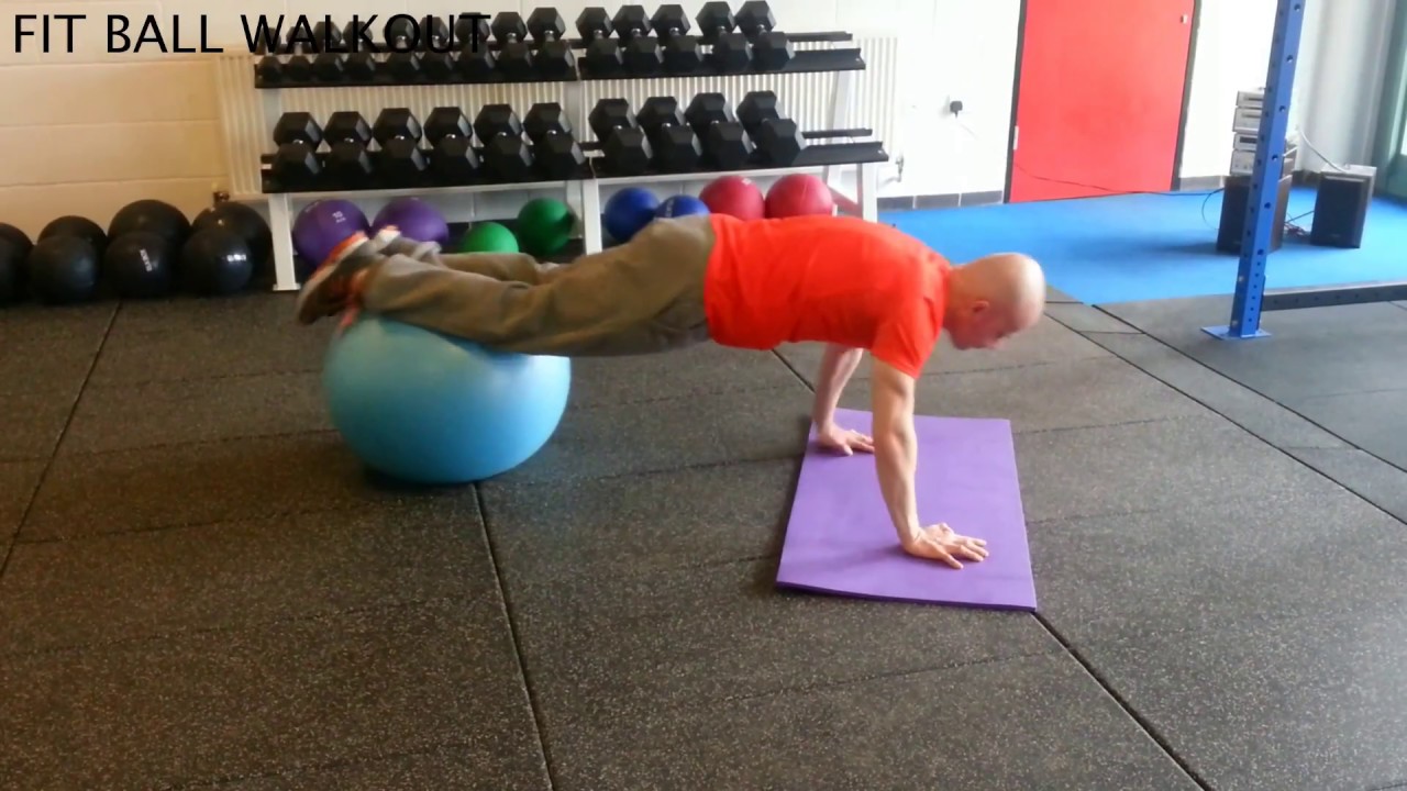Fit Ball Walkout - YouTube